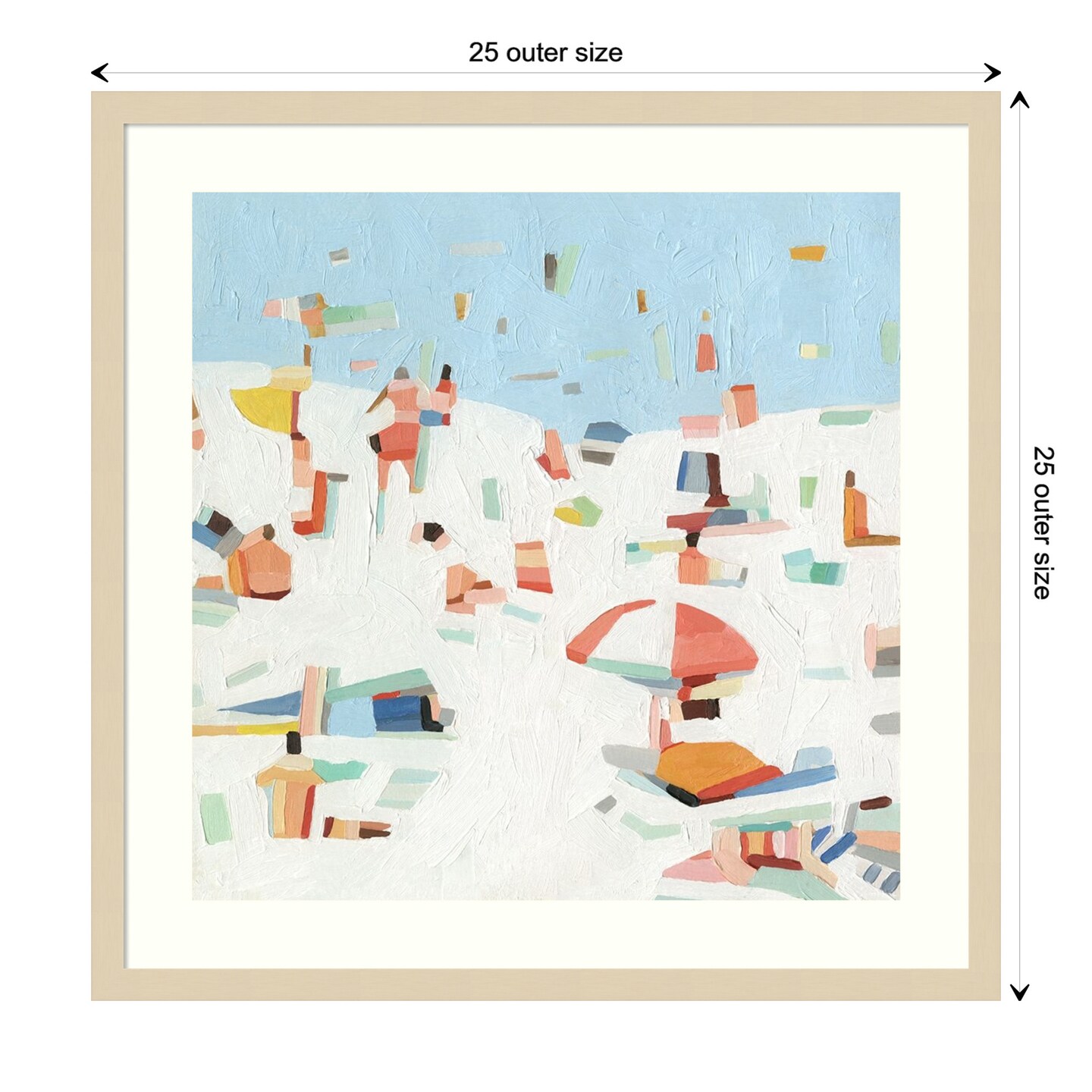 Summer Confetti III by Emma Scarvey Wood Framed Wall Art Print | Michaels