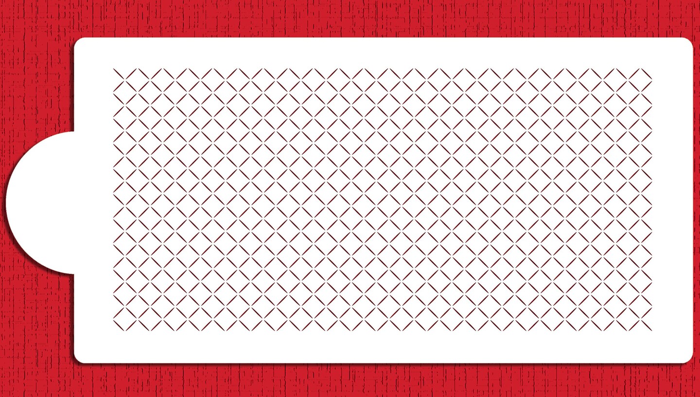 Zoe Clark (1 cm) Diamond Netting Cake Stencil Side | C1038 by Designer ...