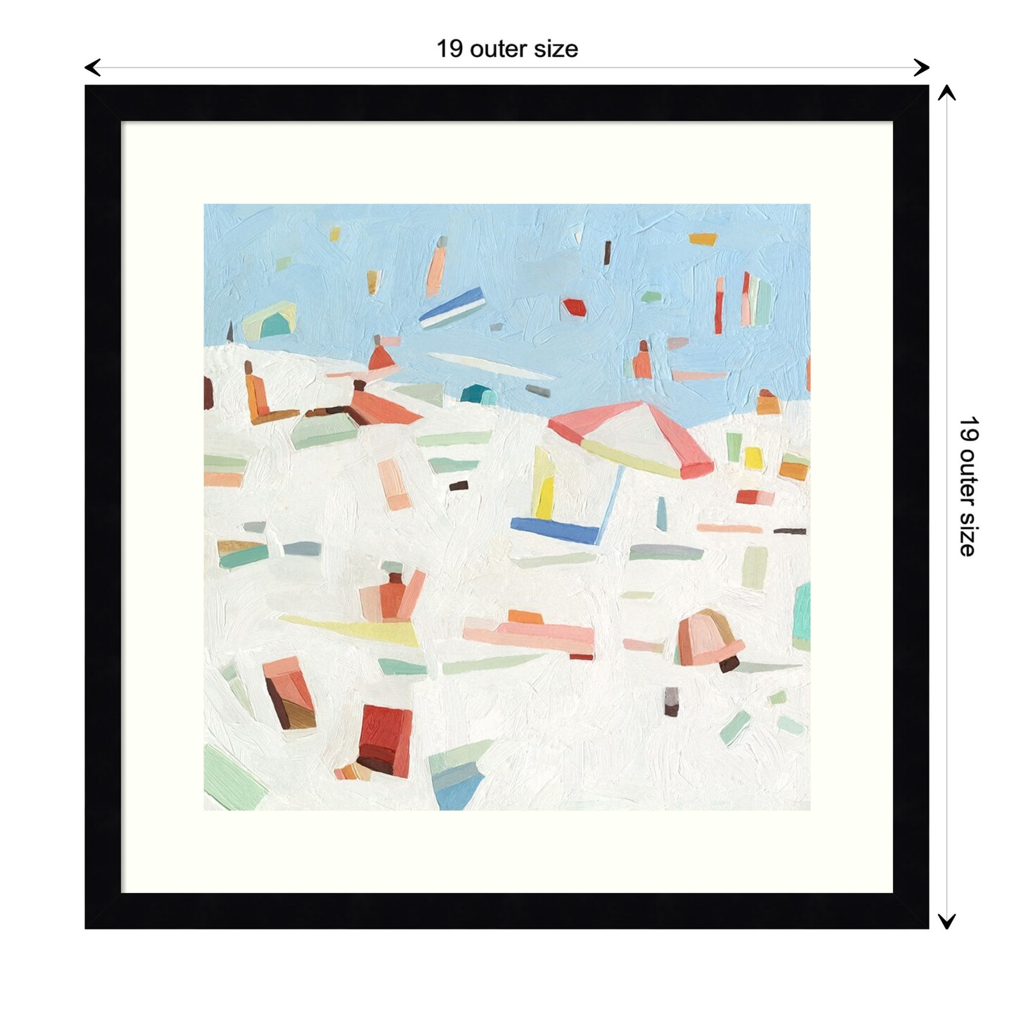 Summer Confetti IV by Emma Scarvey Wood Framed Wall Art Print | Michaels