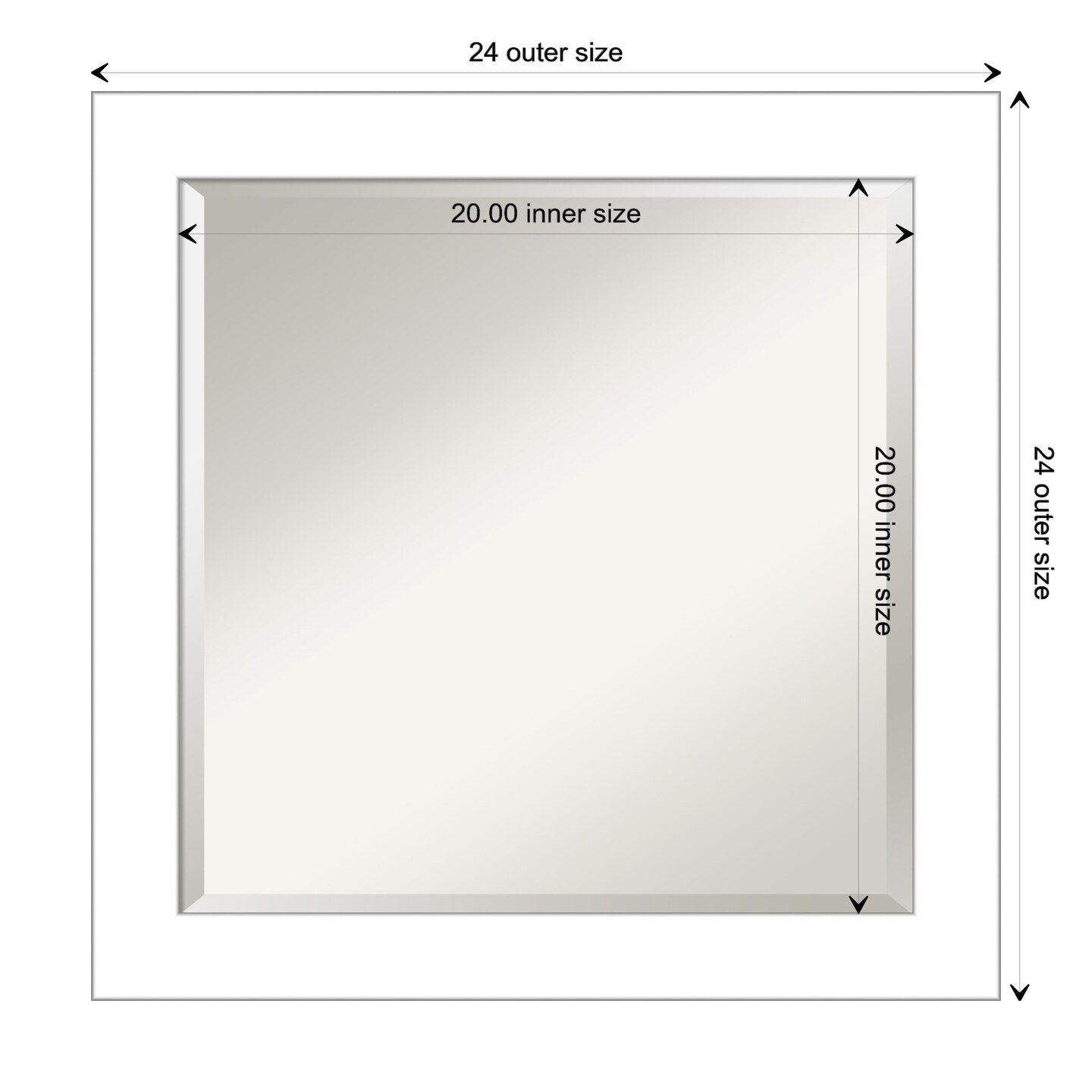 Beveled Bathroom Wall Mirror, Wedge White Frame | Michaels