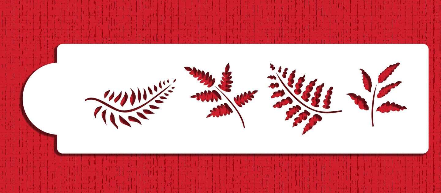 Fern Leaves Cake Stencil | C221 by Designer Stencils | Cake Decorating ...