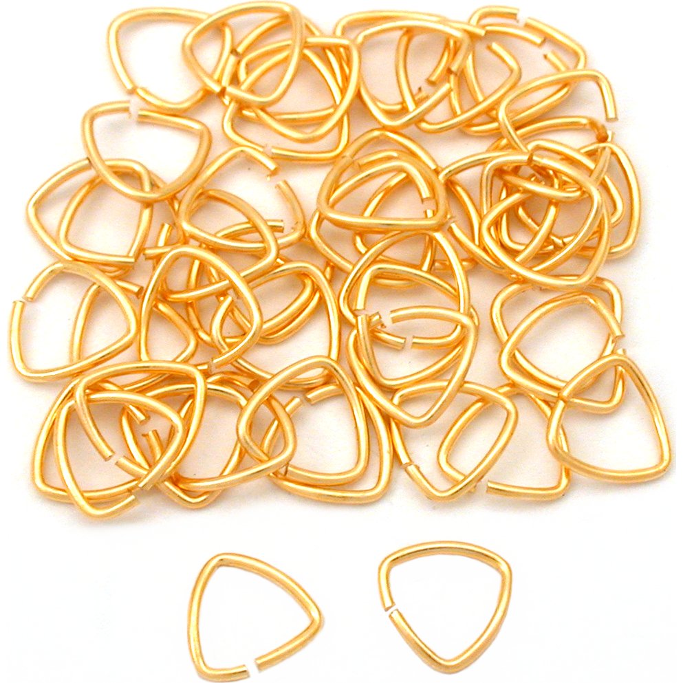 50 Gold Plated Triangle Jump Rings Bails Hang Drops | Michaels