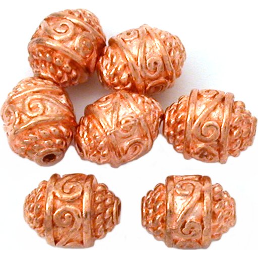 16g Rope Bali Barrel Beads Copper Plt 10.5mm Approx 7 | Michaels