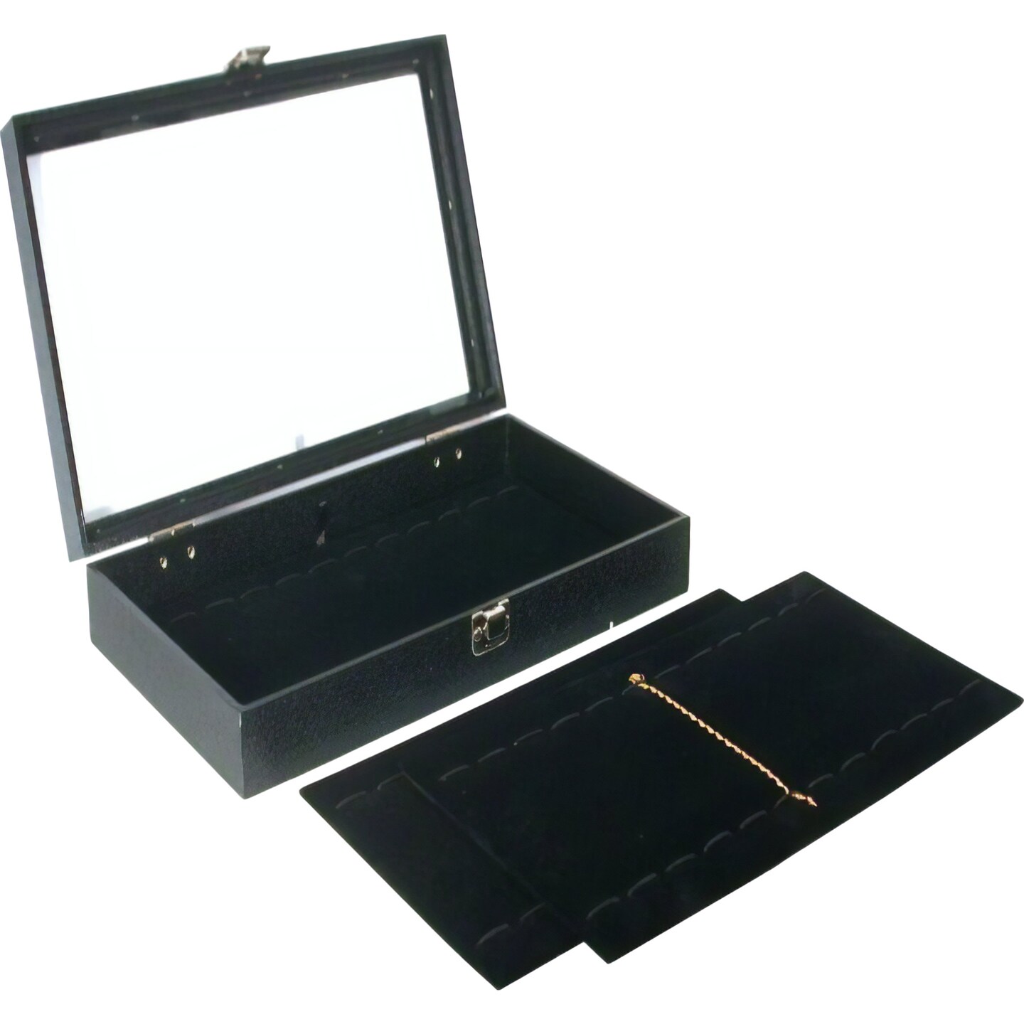 36 Slot Bracelet Watch Display Tray & Glass Lid Case | Michaels