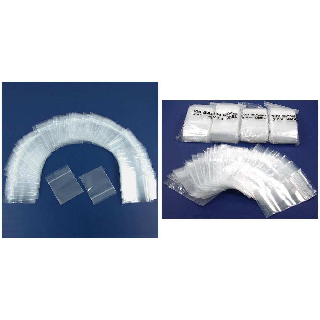 Resealable Reclosable Zipline Plastic Bags 2"x 2" & 2"x 3" Kit 600 Pcs ...