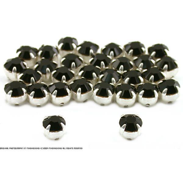 30 Black Rhinestone Rose Montees 6 x 5mm | Michaels