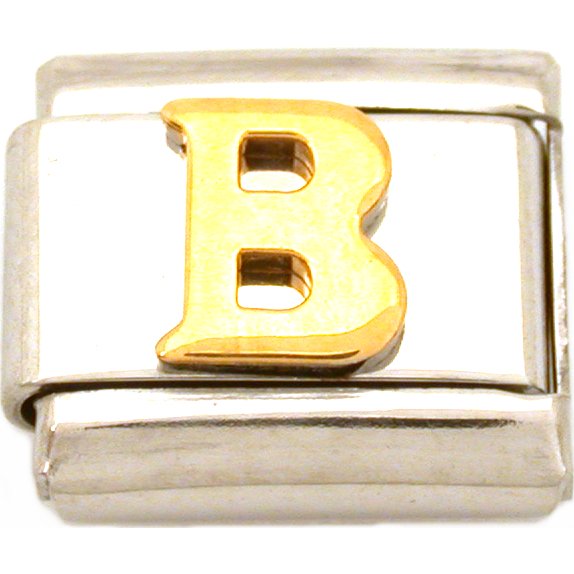 B Italian Charm Gold Plated Letter | Michaels