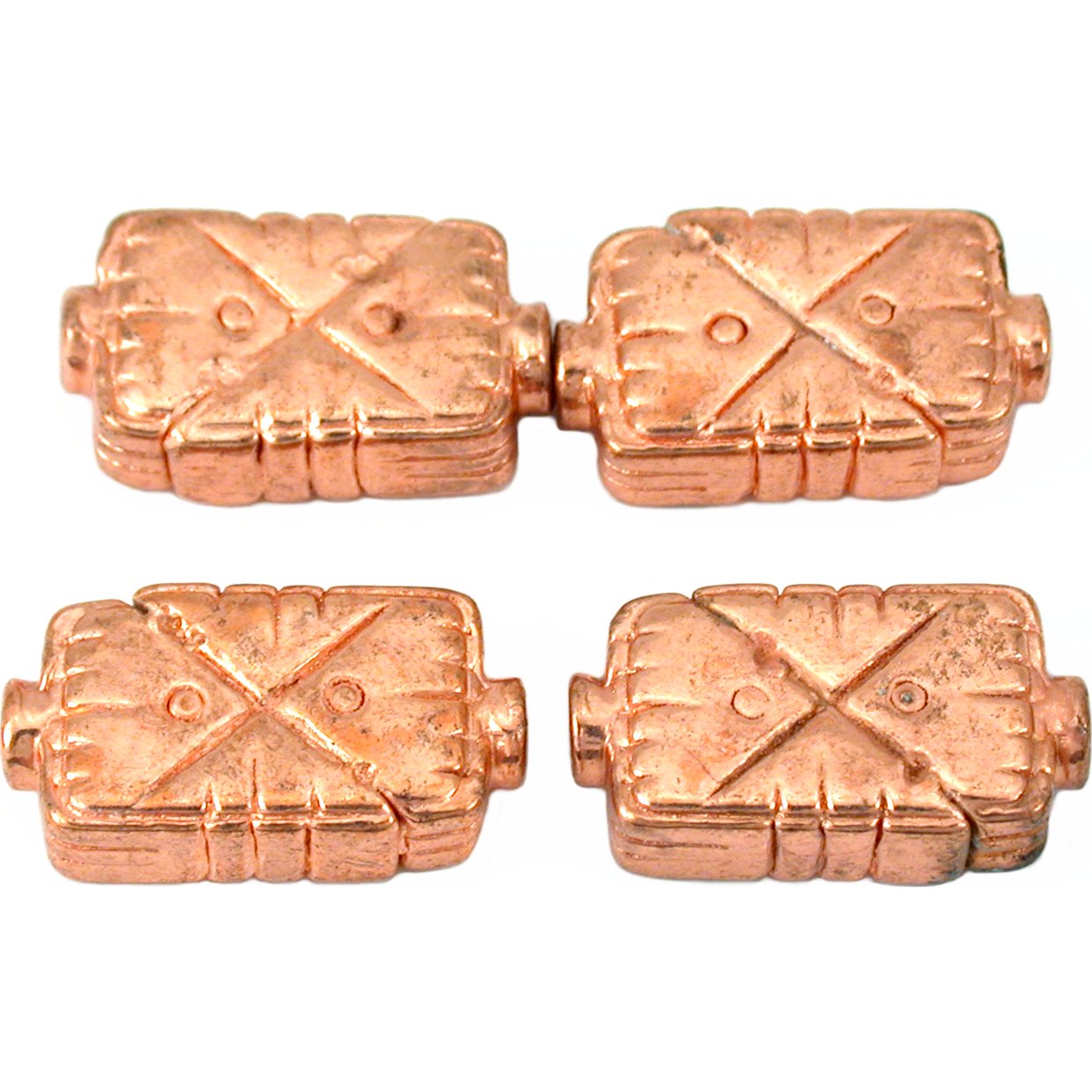 Fluted Rectangle Beads Copper Plated Bead 19mm Approx 4 | Michaels