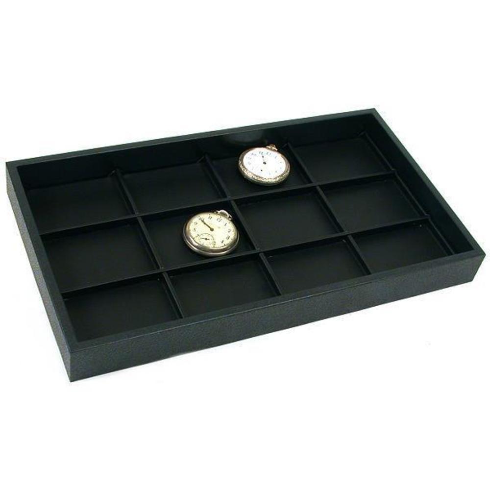 12 Pocket Watch Jewelry Black Leather Display Tray Case | Michaels