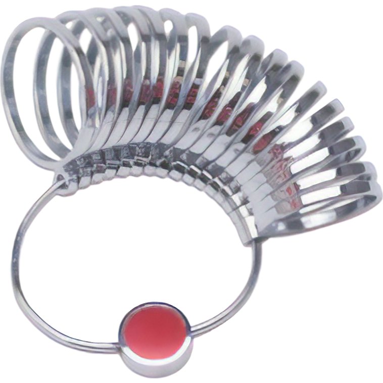 Jeweler's Large Finger Nickel-Plated Metal Ring Gauge US 16-24 with ...