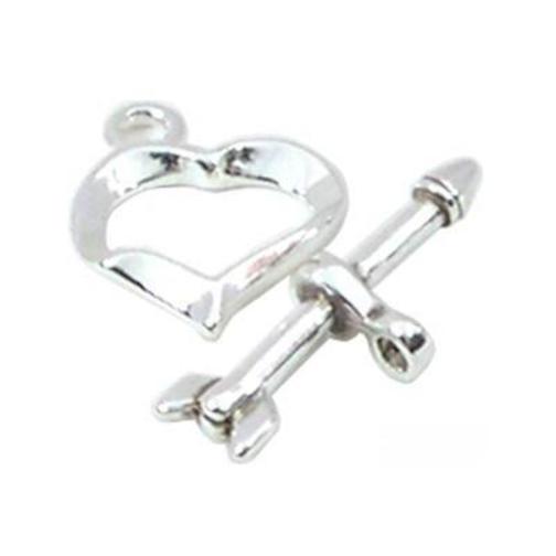 Sterling Silver Heart Toggle Clasp Bracelet Necklace | Michaels