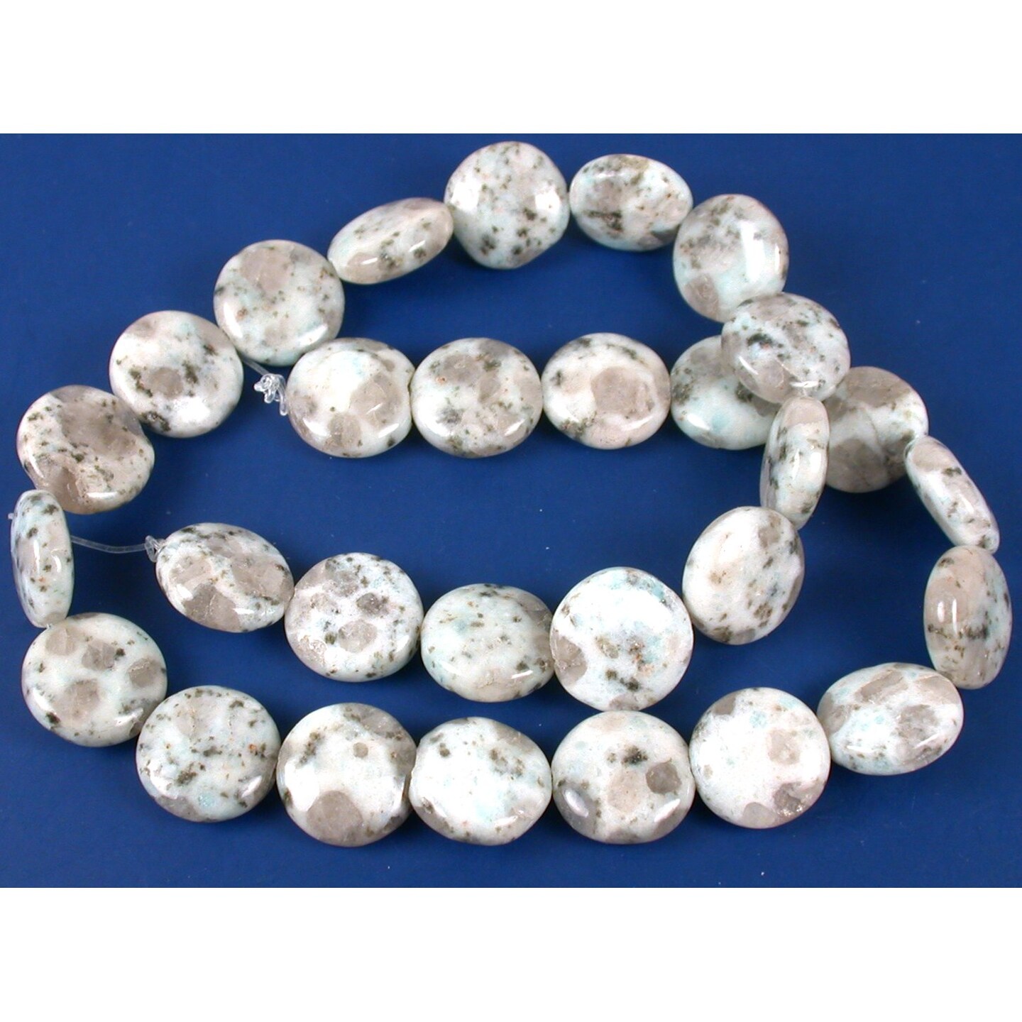 Snowflake Jasper Coin Beads Loose 14mm 1 Strand | Michaels