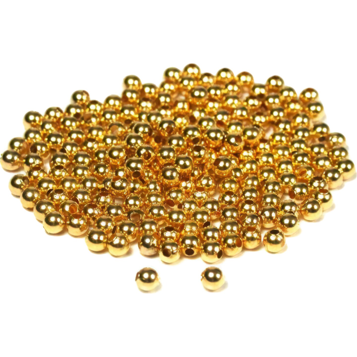 200 Gold Plated Ball Beads Round Stringing Beading 4mm | Michaels