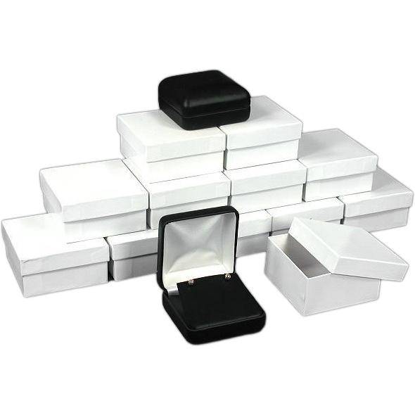 12 Pendant Boxes Black Leather Jewelry Gift Display Box | Michaels