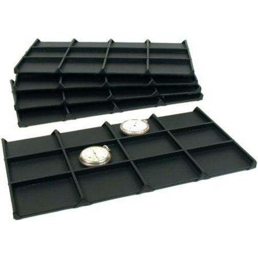 60 Slot Pocket Watch Jewelry Tray Display Black Leather | Michaels