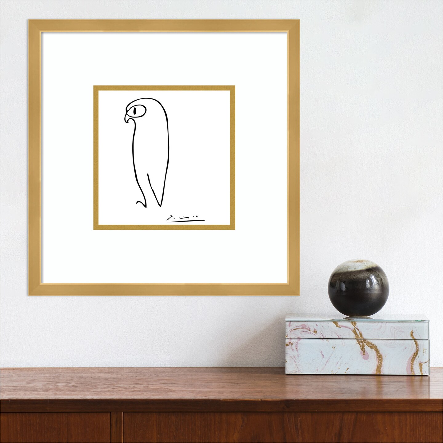 Owl by Pablo Picasso Wood Framed Wall Art Print | Framed Art | Michaels