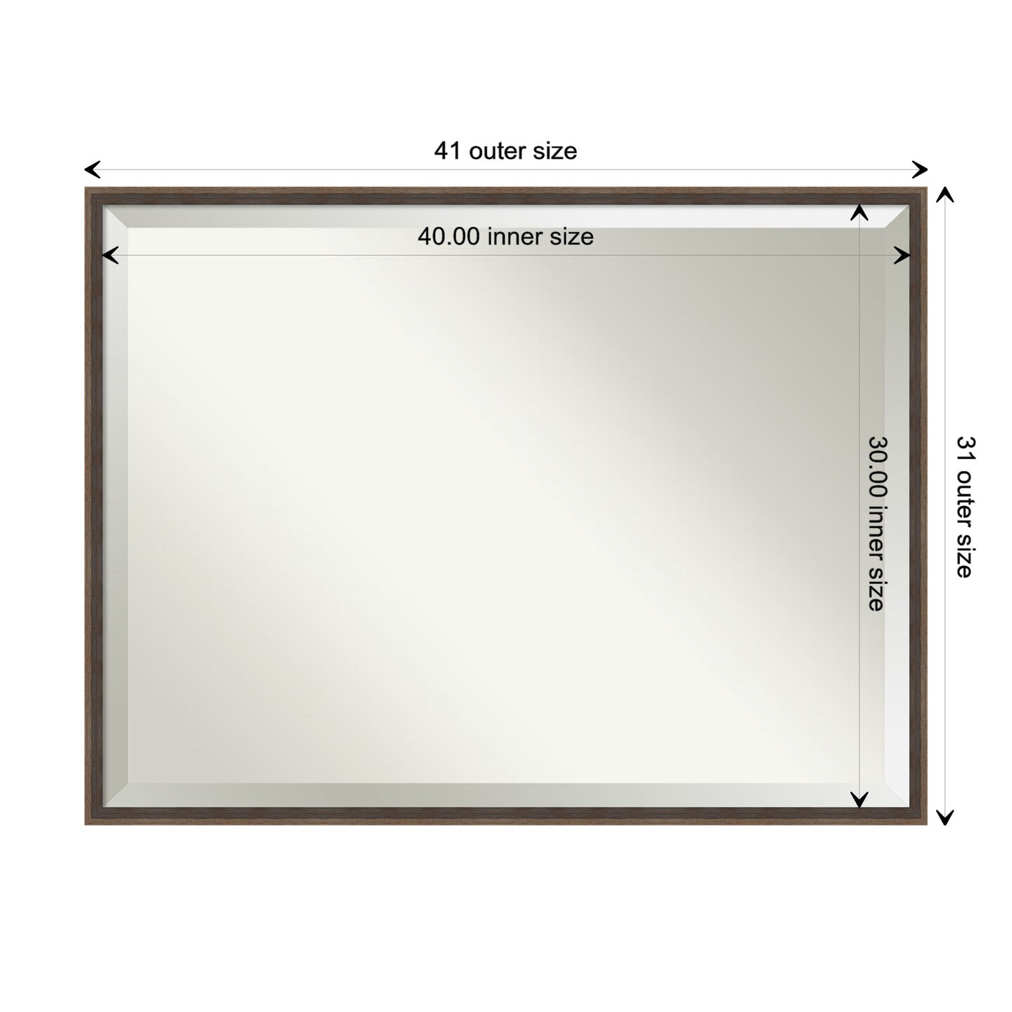 Beveled Wood Bathroom Wall Mirror, Hardwood Wedge Frame | Michaels