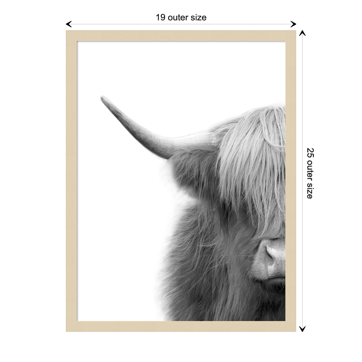 Hey Dude Highland Cow by The Creative Bunch Studio Wood Framed Wall Art ...