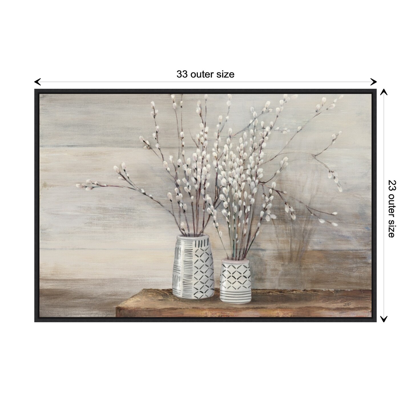 P Willow Still Life with Designs by Julia Purinton Canvas Art Framed ...