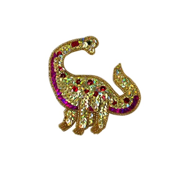 3 1/2" x 3 1/2" Brontosaurus Dinosaur Sequin Applique/Patch | Michaels
