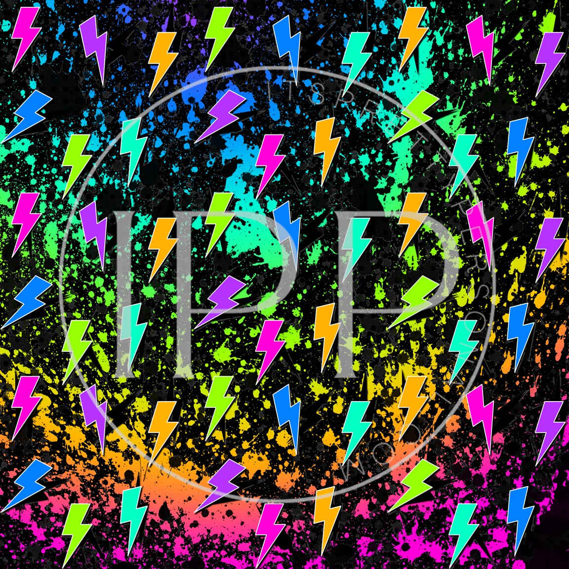 #52 CLEAR Neon Bolt (IPP EXCLUSIVE) 12x12 Pattern Vinyl | Patterns ...