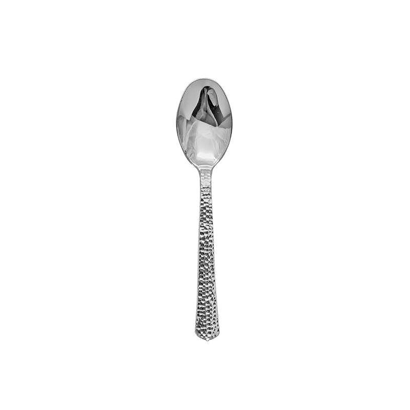Shiny Metallic Silver Hammered Plastic Spoons (1000 Spoons) | Michaels