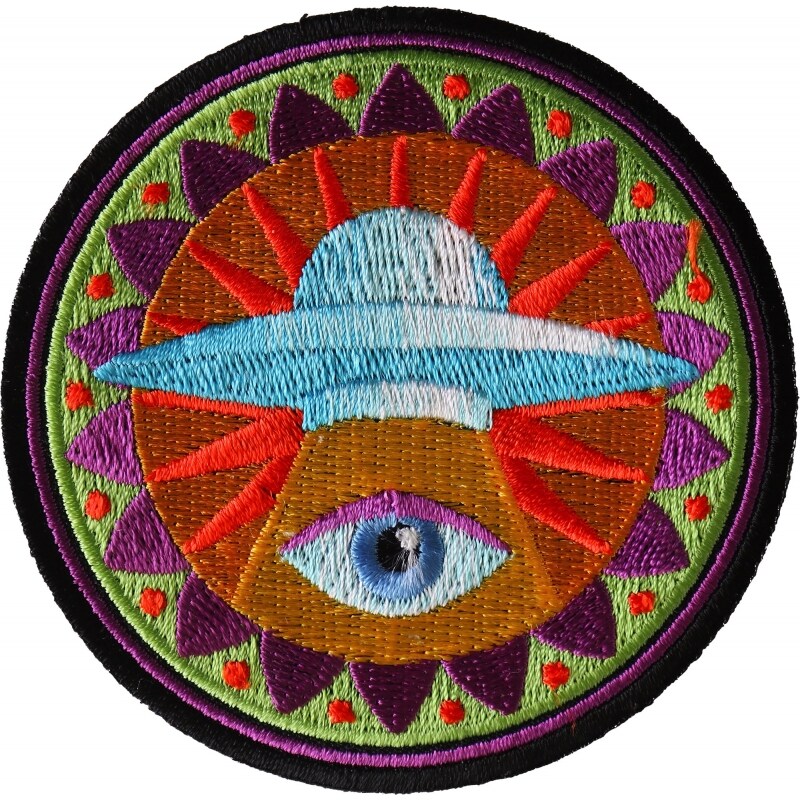 Patch, Embroidered Patch (Iron-On or Sew-On), Spiritual Eye UFO Seeing ...