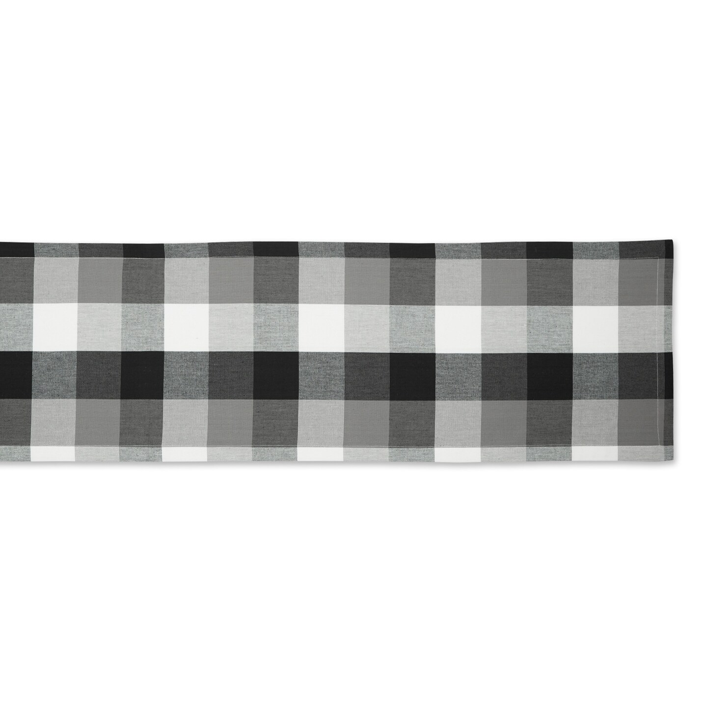DII Black Tri Color Check Table Runner | Michaels