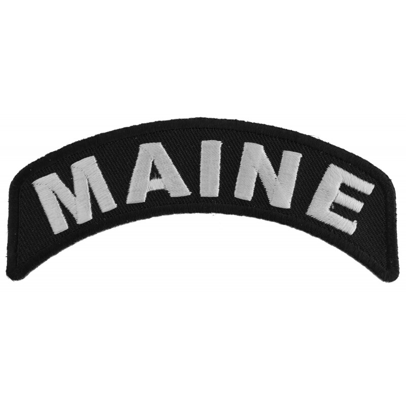 Patch, Small Embroidered Rocker (Iron-On or Sew-On), Maine State Patch ...