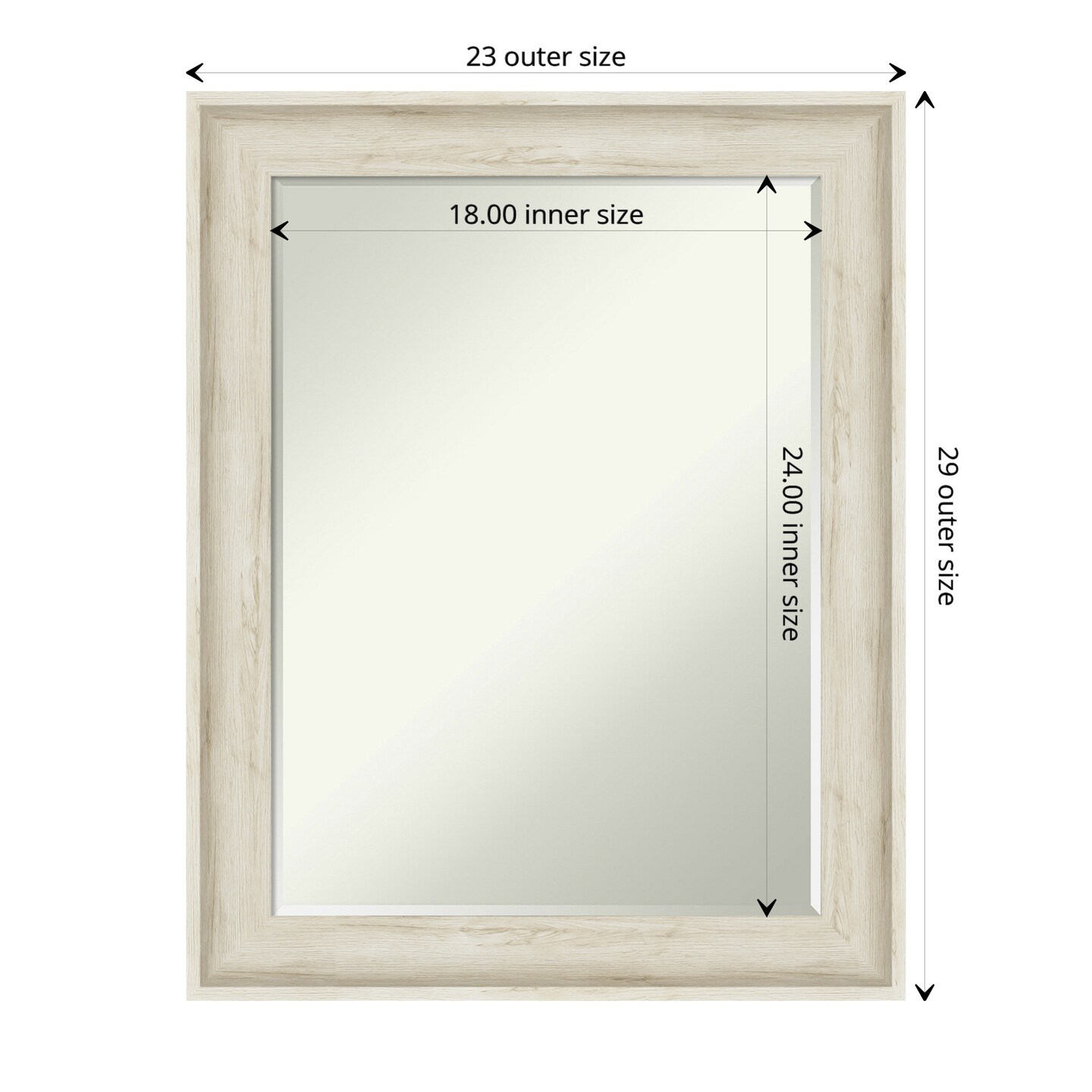 Petite Bevel Wall Mirror, Regal Birch Cream Frame | Mirrors | Michaels