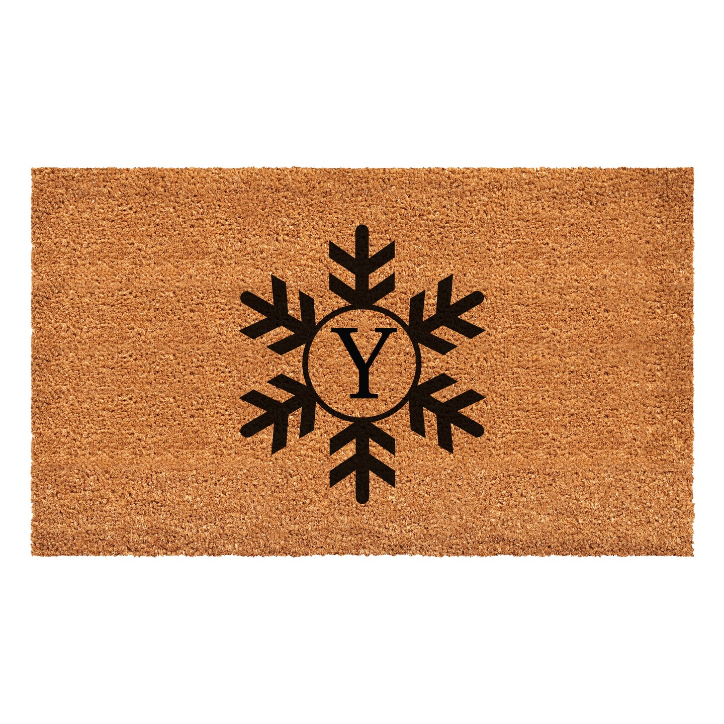 Snowflake Monogram Doormat | Michaels