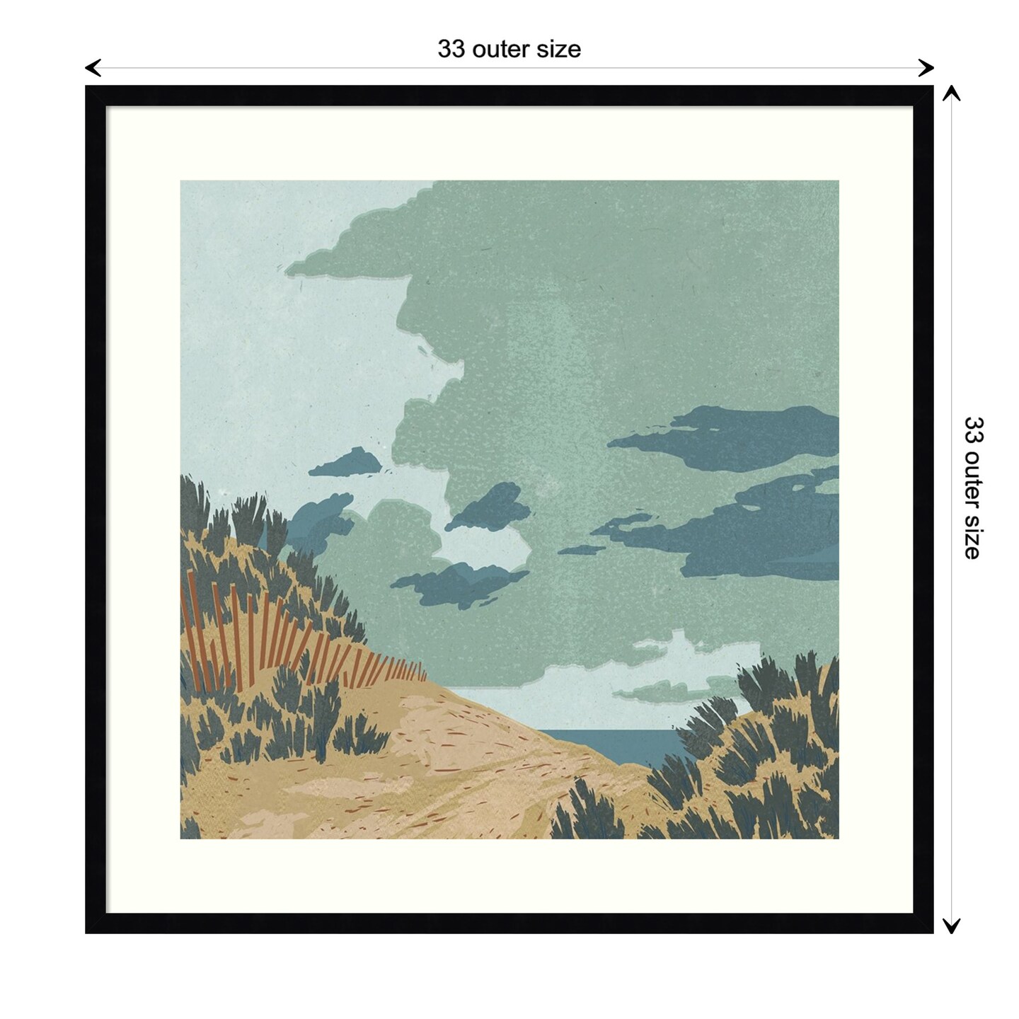 Hidden Dune II by Jacob Green Wood Framed Wall Art Print | Framed Art ...