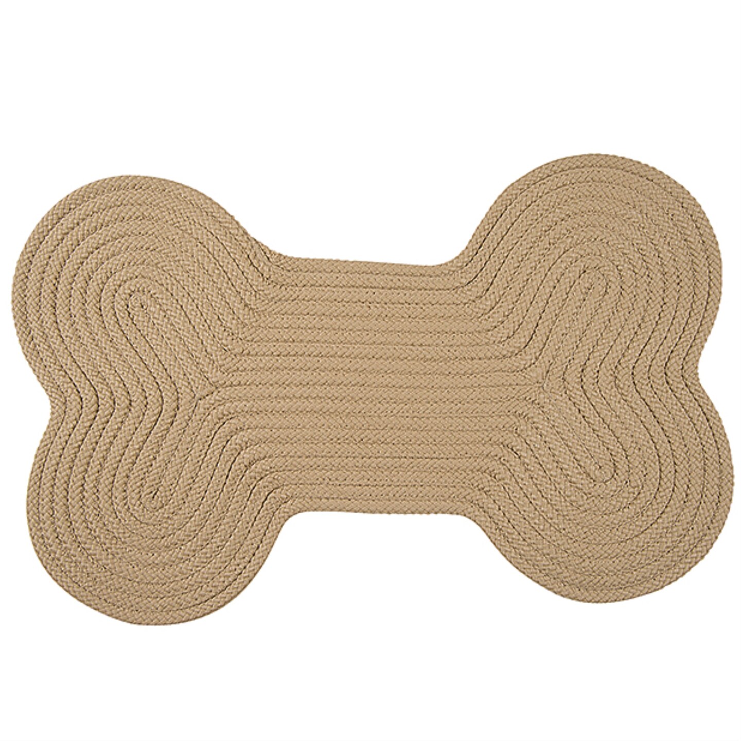 H330A018X030D Dog Bone Solid - Sand 18"x30" Dog Bone Rug, 100% ...