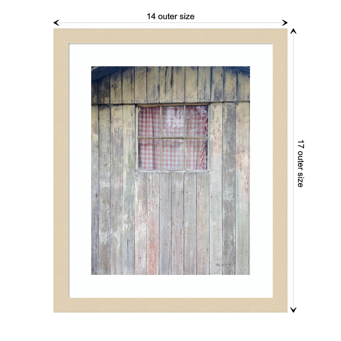 Checkered Barn by Ed Goldstein Wood Framed Wall Art Print | Framed Art ...