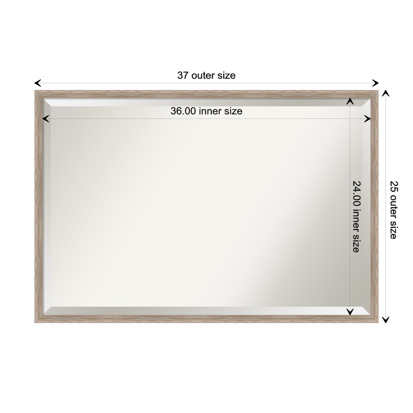 Beveled Wood Bathroom Wall Mirror, Hardwood Wedge Frame | Michaels