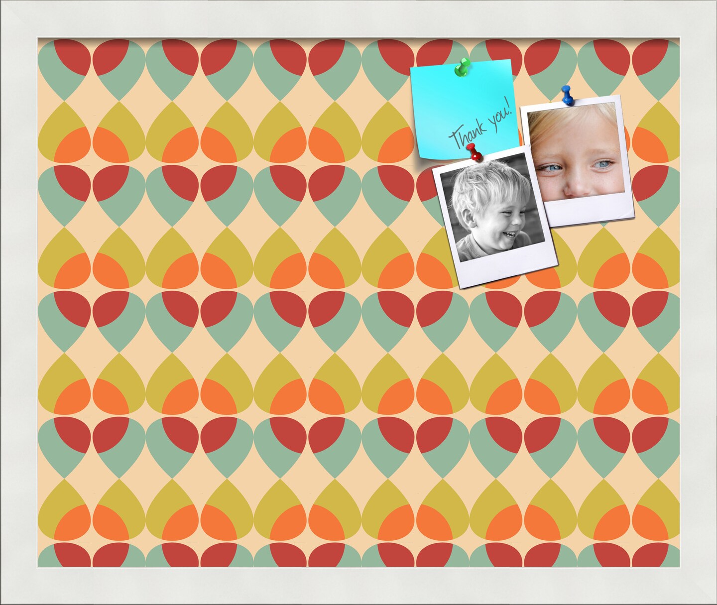 PinPix Custom Bulletin Board Kaliedescope Poster Board Has a Fabric ...