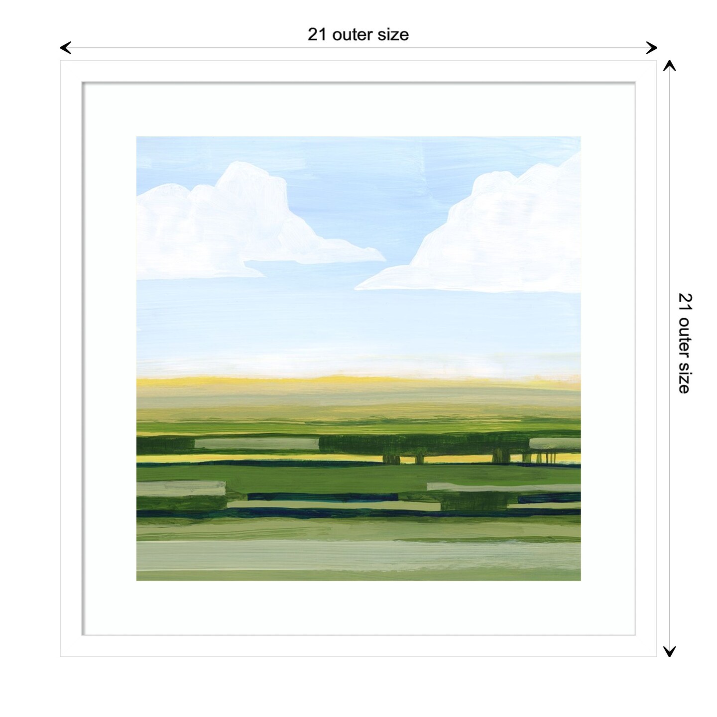 Green Fields I by Grace Popp Wood Framed Wall Art Print | Michaels