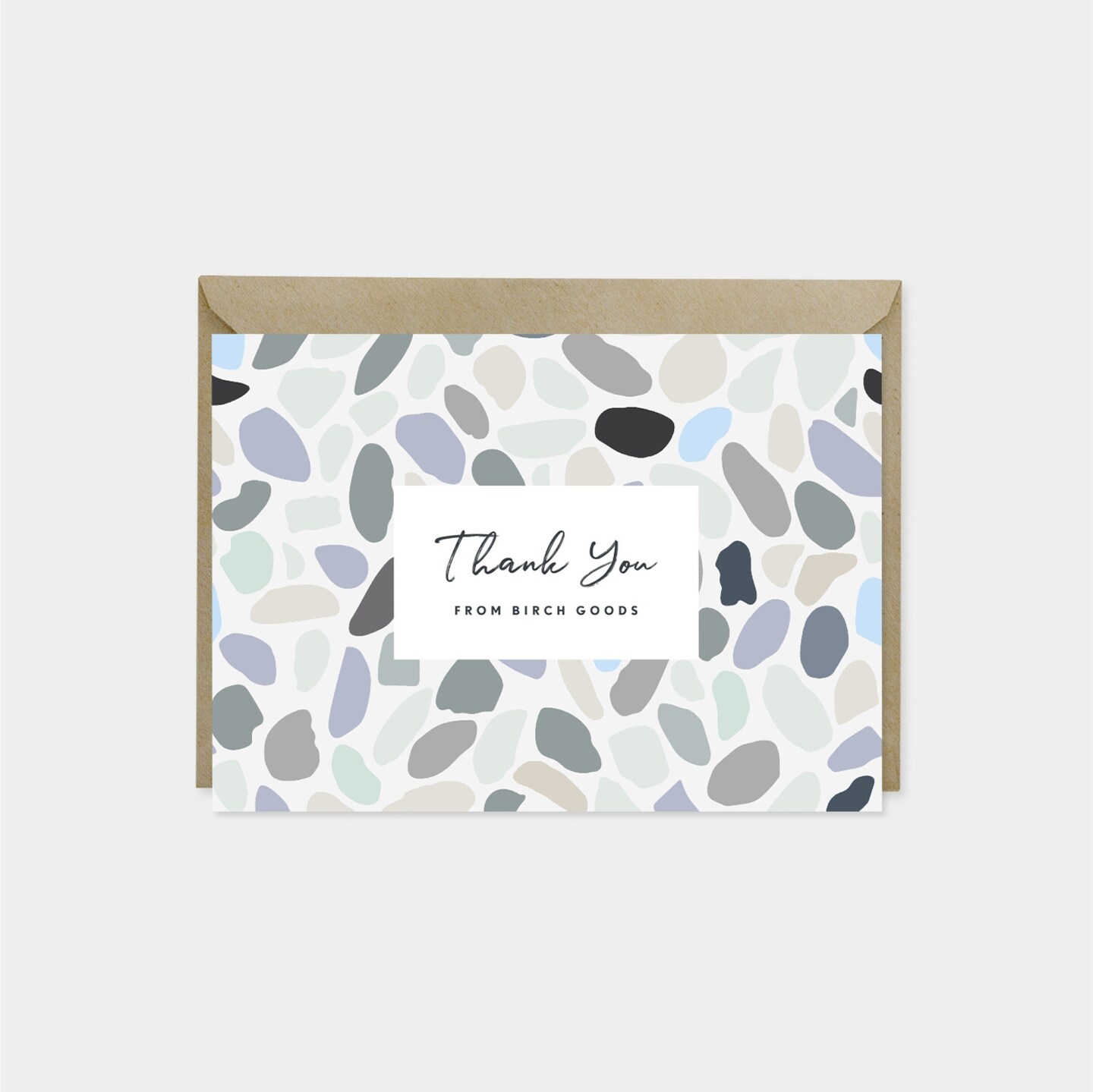 Pebble Pattern Thank You Card IV, Designer Thank You, Custom Card Set ...