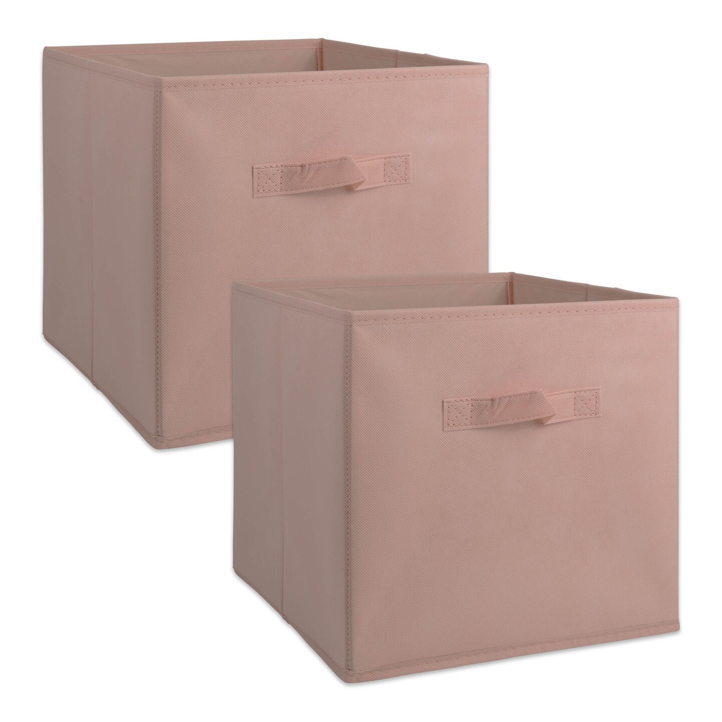 DII Nonwoven Polypropylene Cube Solid Millennial Pink Square (Set of 2 ...