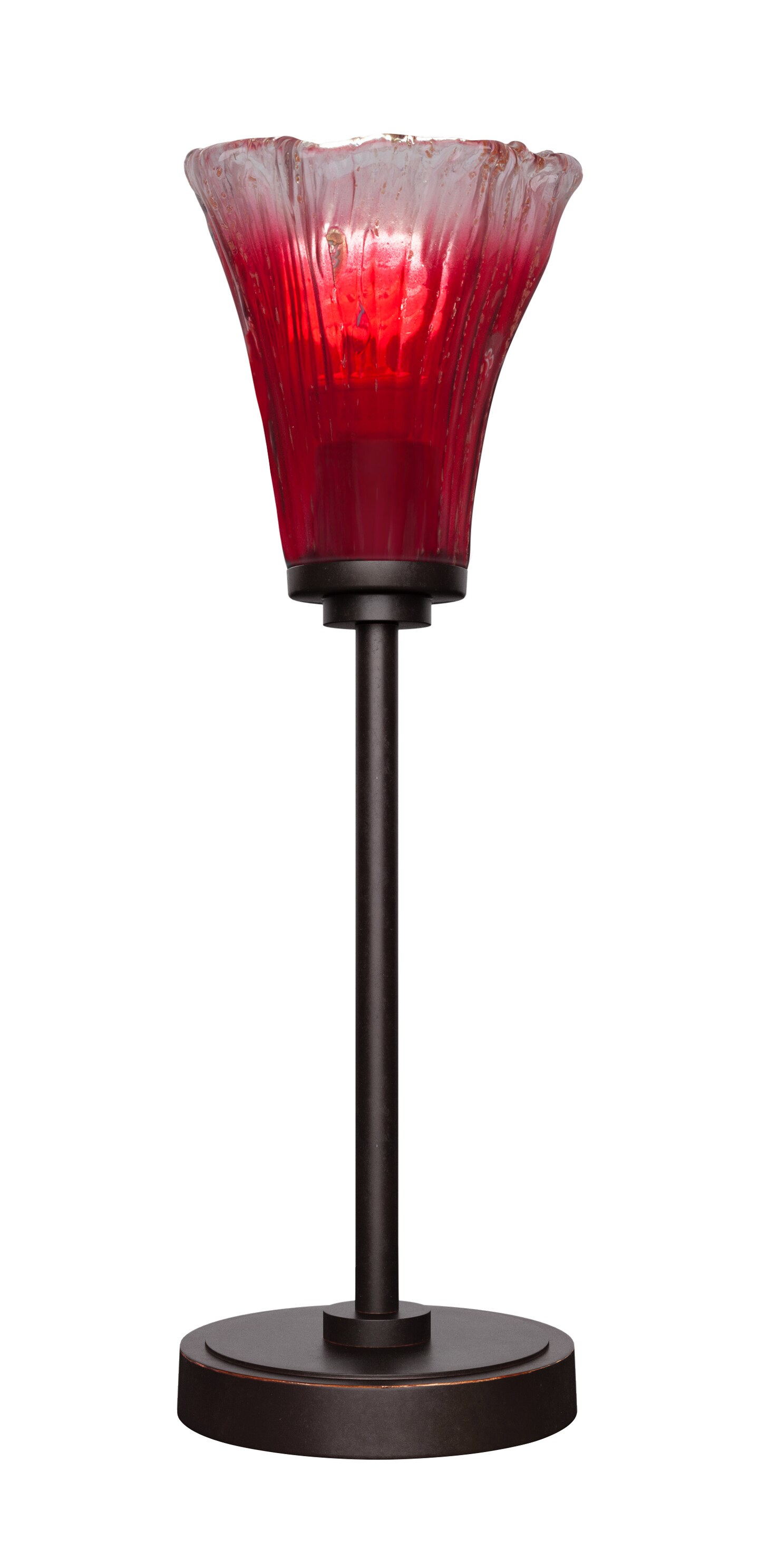 Luna Accent Table Lamp Shown In Dark Granite Finish With 5.5" Fluted ...