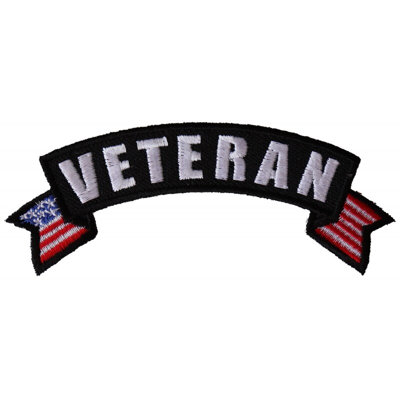 Patch, Small Embroidered Rocker (Iron-On or Sew-On), Veteran United ...
