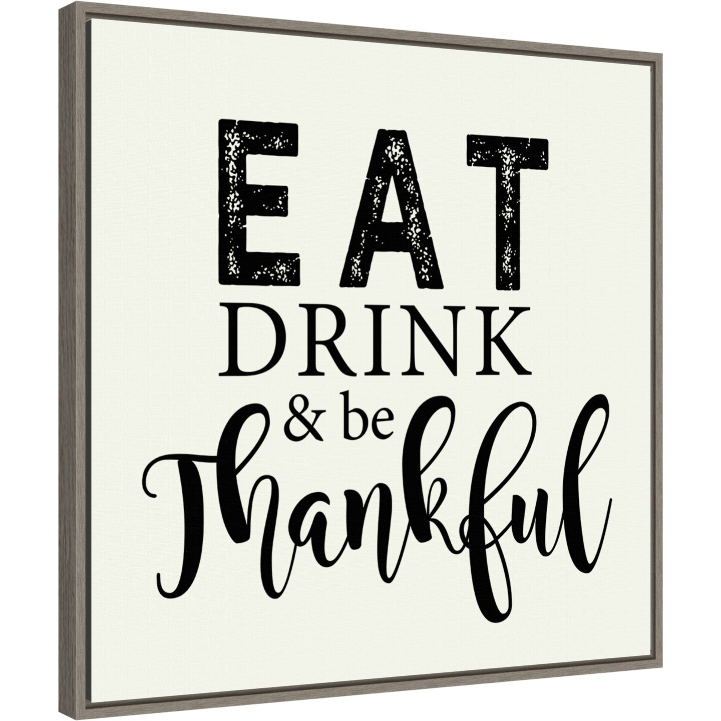Eat Drink and Be Thankful Script by Amanti Art Portfolio 22-in. W x 22 ...