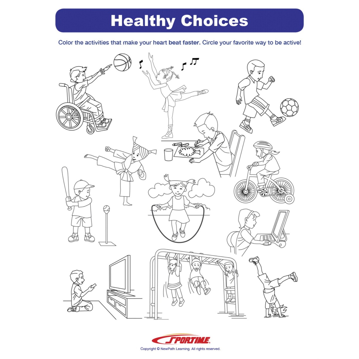 Sportime Making Healthy Decisions Visual Learning Guide, 4 Pages ...