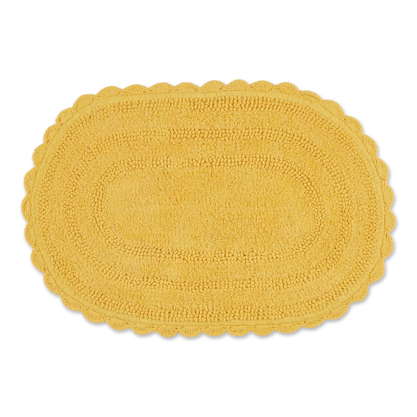 DII Yellow Small Oval Crochet Bath Mat | Michaels