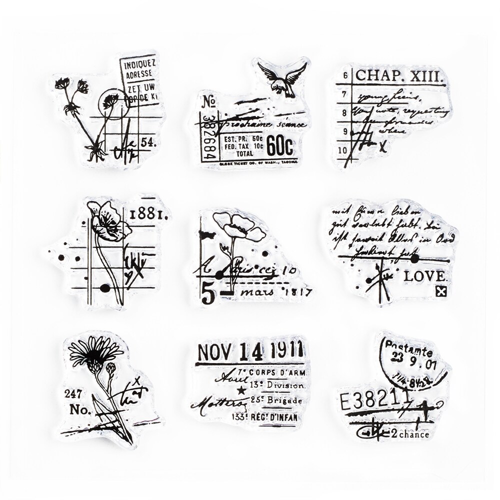 1 inch Small Decorative Stamps on 4x4 inch Sheet by Wintertime Crafts ...