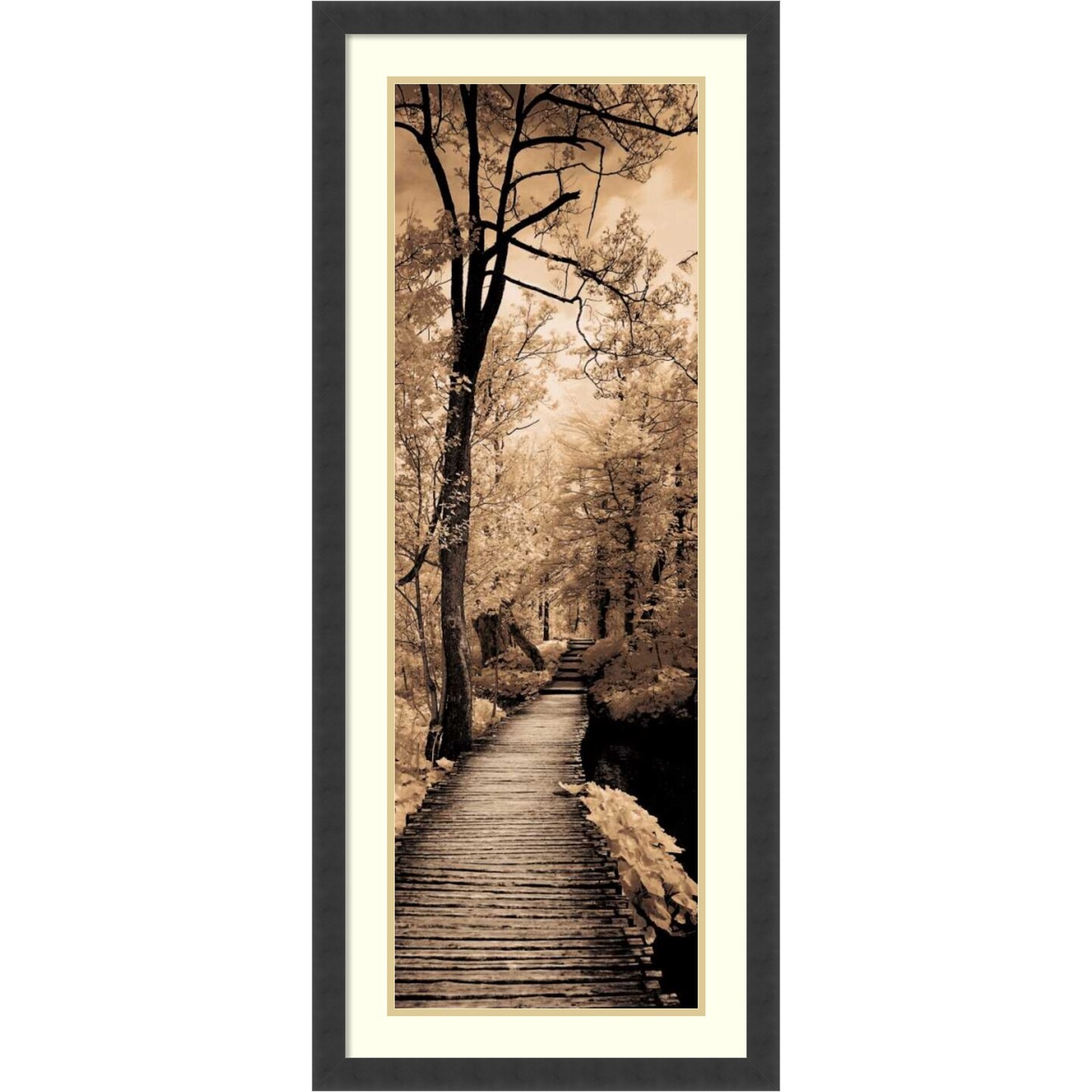 A Quiet Stroll I by Ily Szilagyi Wood Framed Wall Art Print 18 in. W x ...