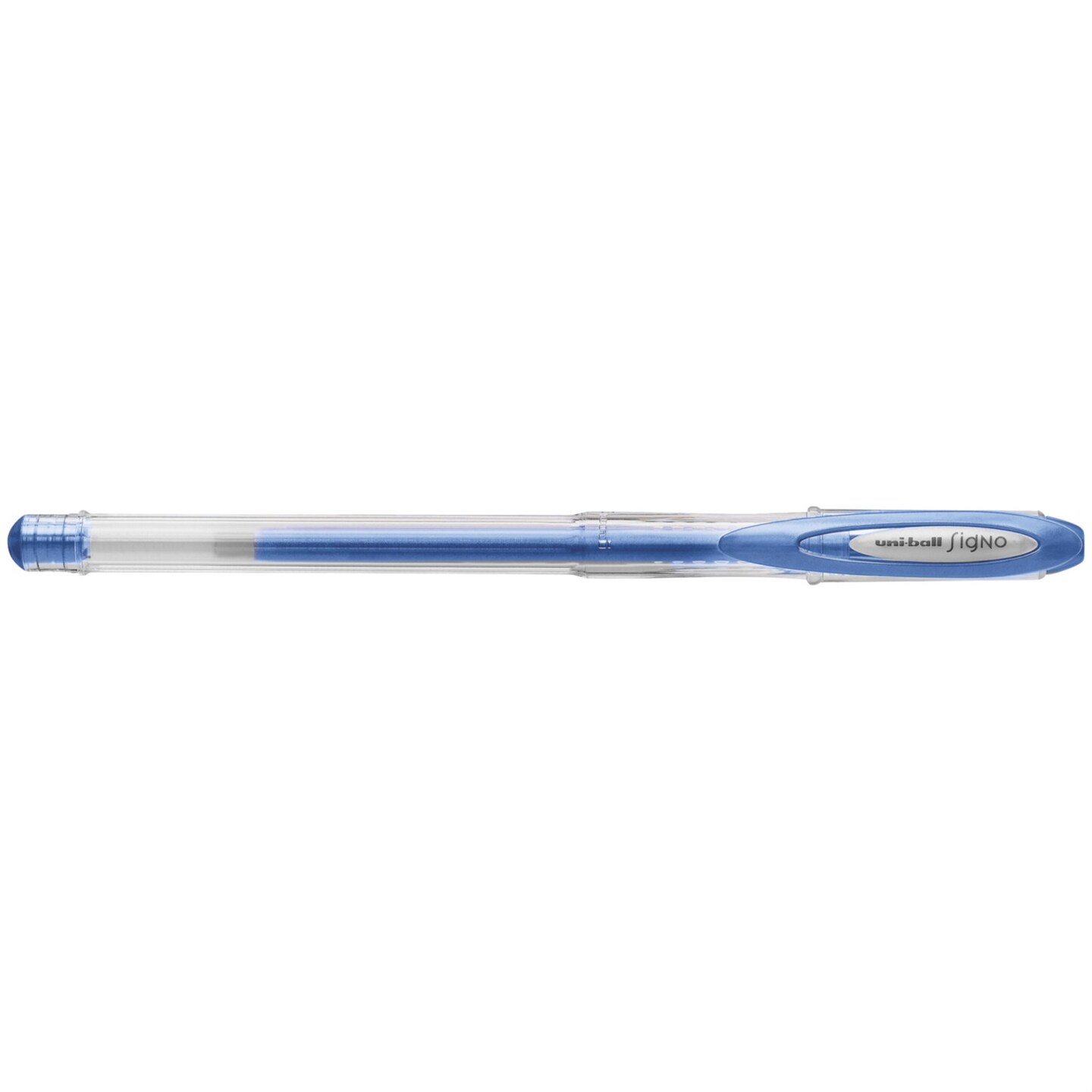 uni-ball Signo Metallic Gel Stick Pens, 0.7 mm, Blue, Pack of 12 | Pens ...