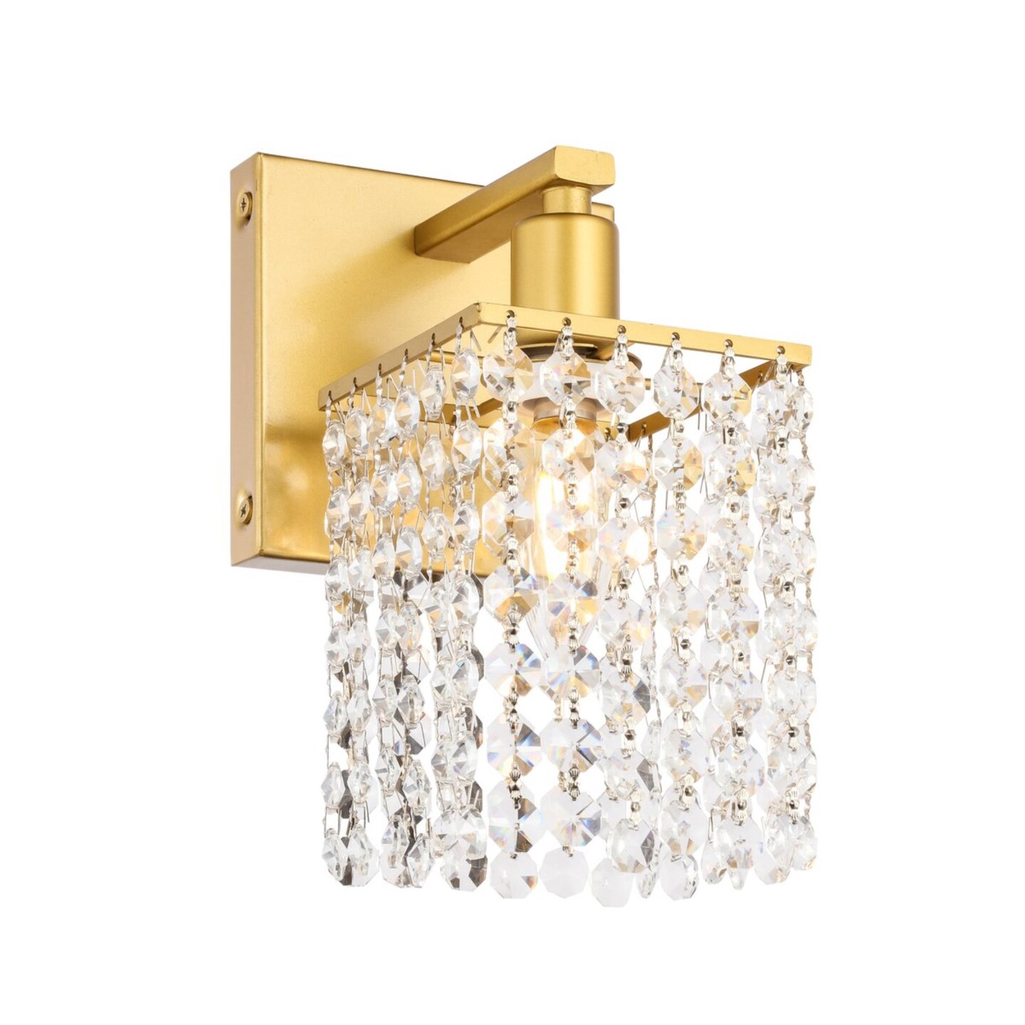 Phineas 1 light Brass and Clear Crystals wall sconce | Sconces | Michaels