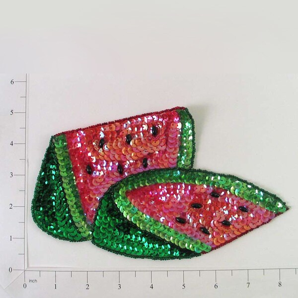 8 1/2" x 4 3/4" Watermelon Slice Sequin Applique/Patch | Michaels