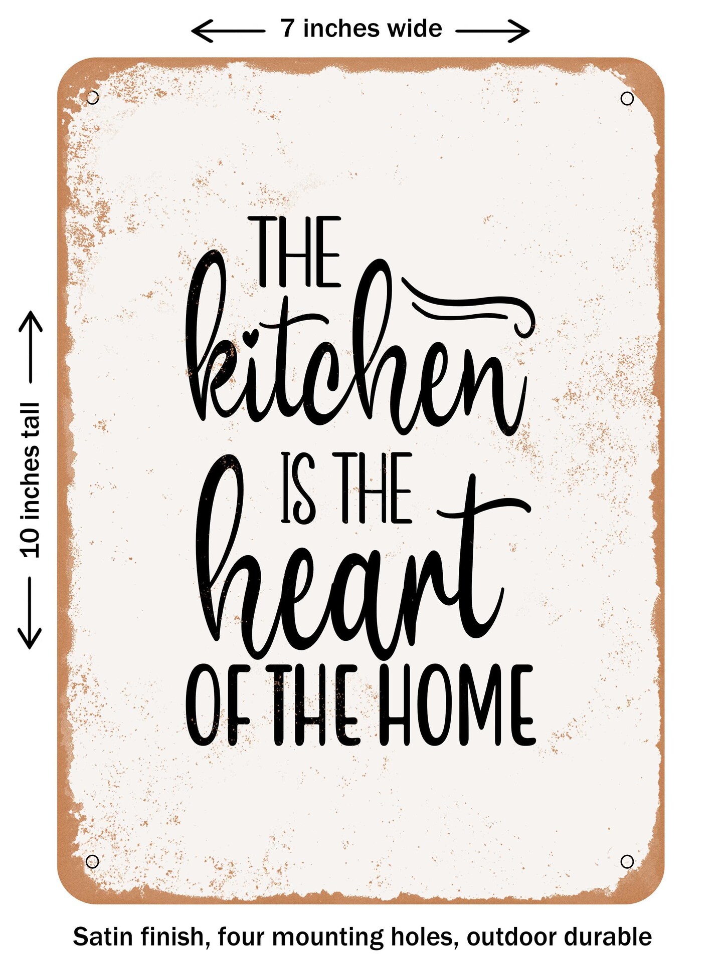 DECORATIVE METAL SIGN - the Kitchen is the Heart of the Home - 2 ...